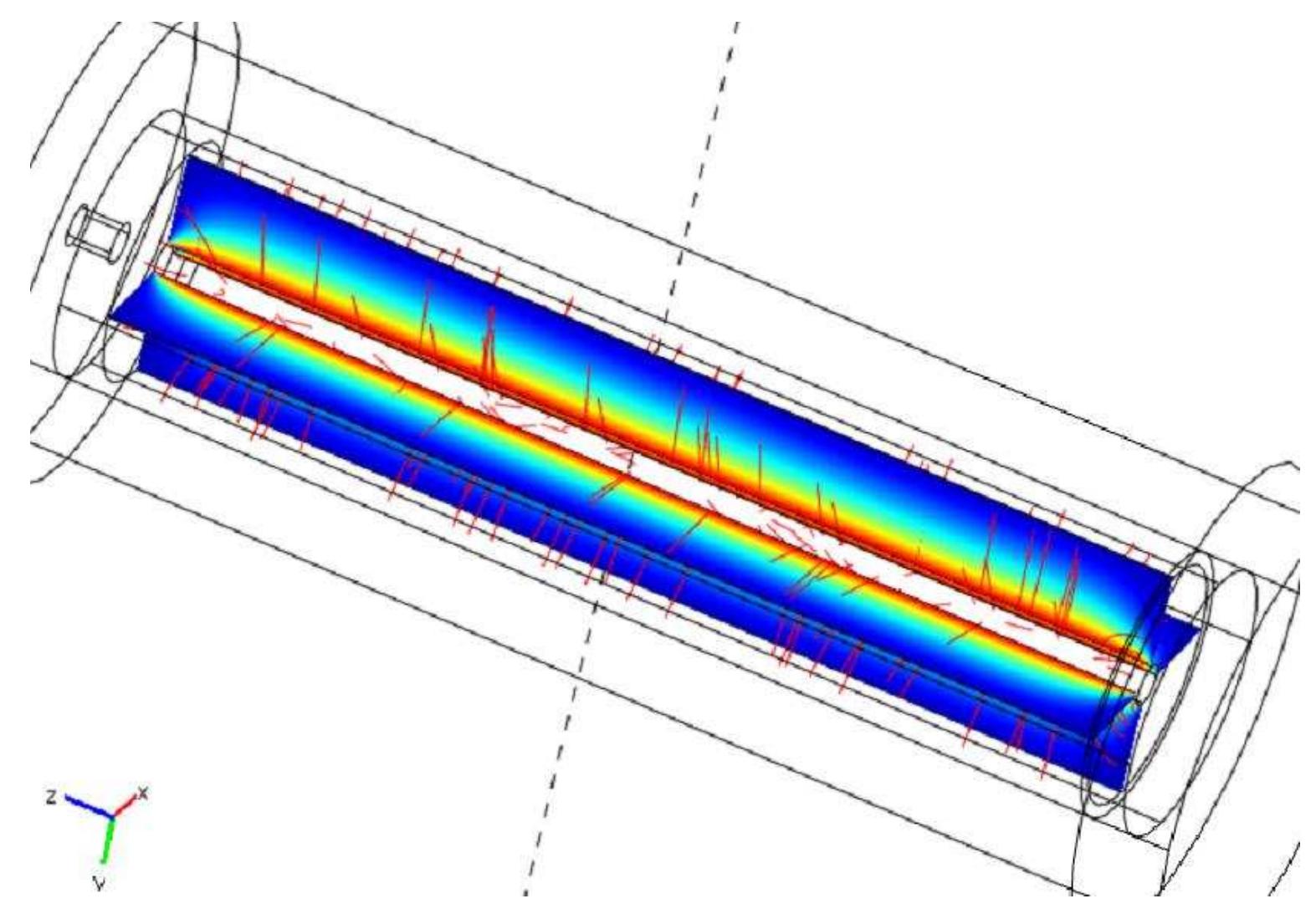 3d model of inductive coaxial cell.