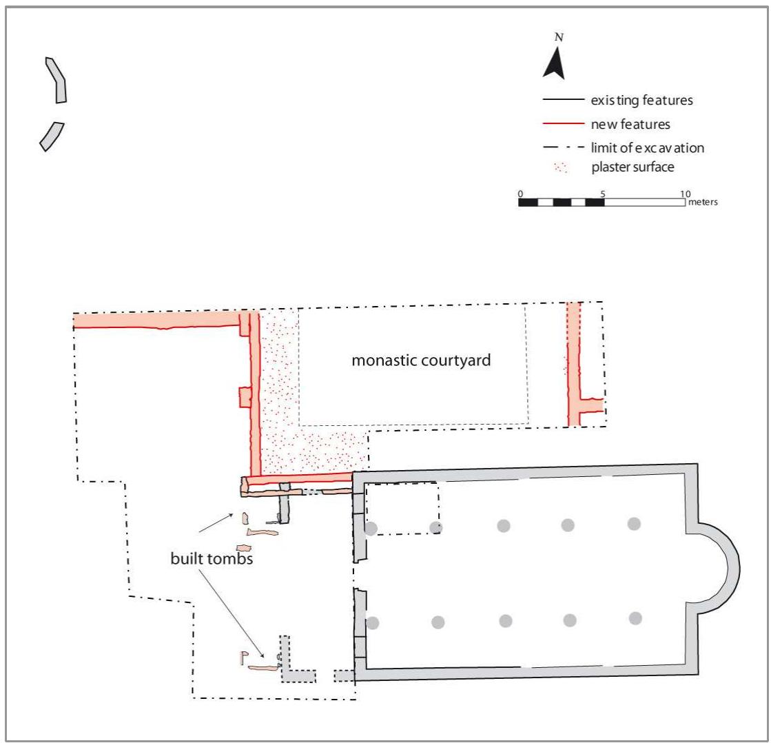Plan of s. pietro in villamagna and monastic enclosure.