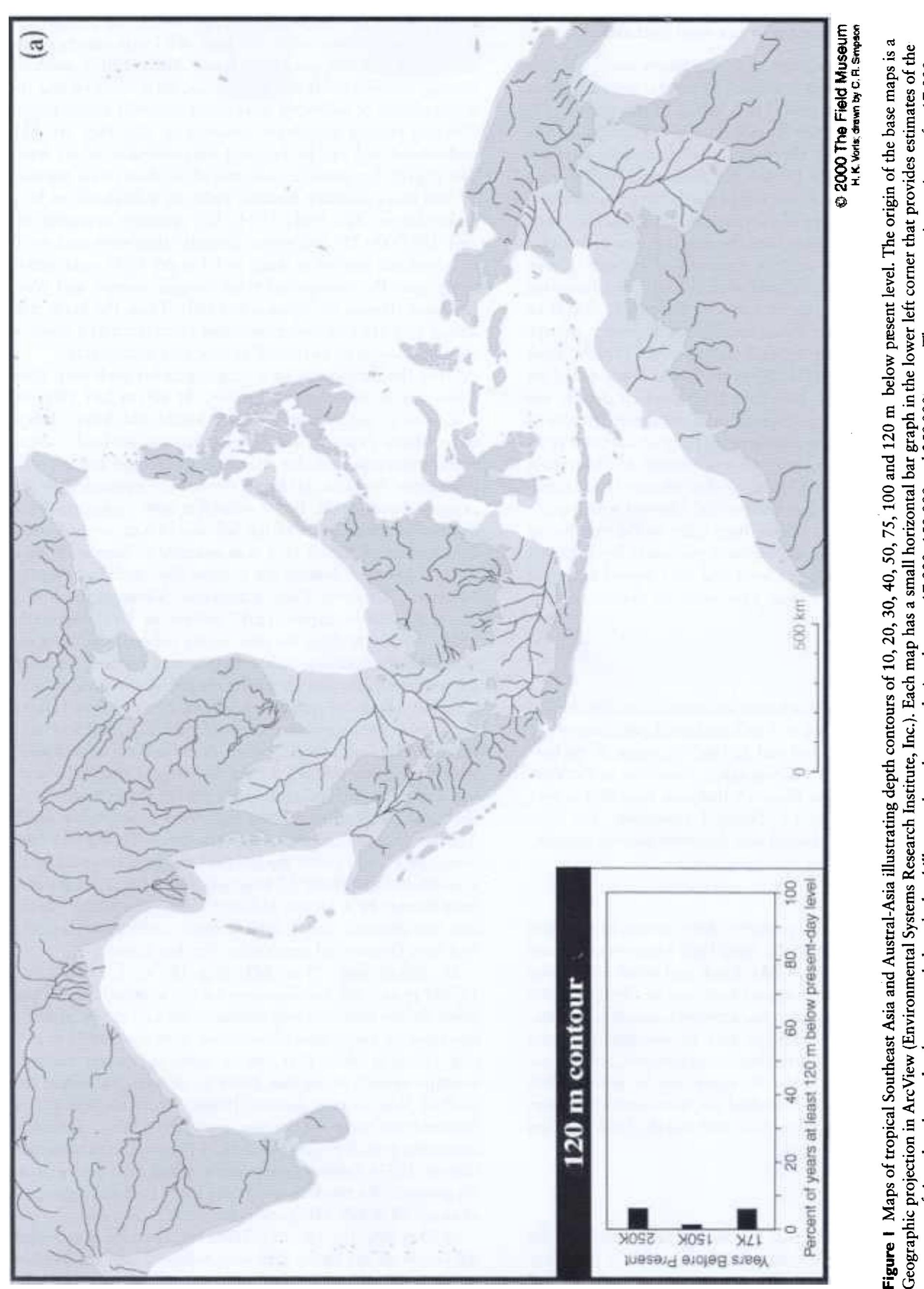 Figure 1 - from Pleistocene Map of SEA. Voris. 2000