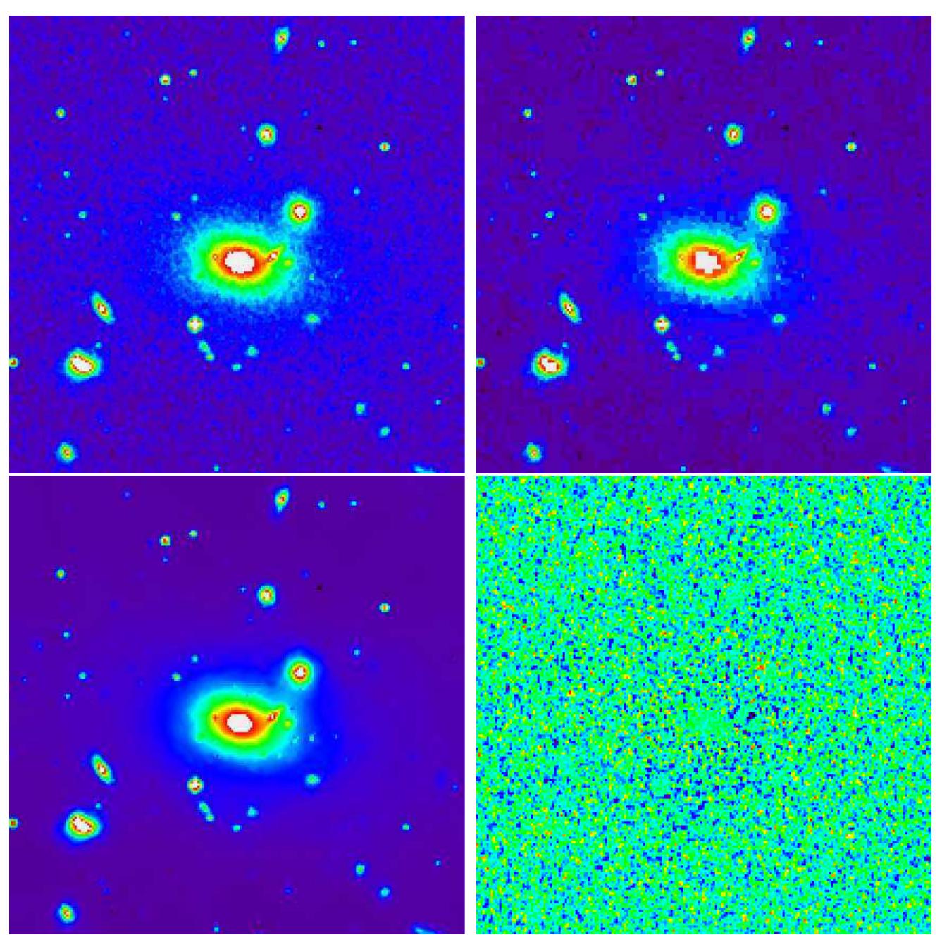 2. upper left, coma cluster from a space telescope science