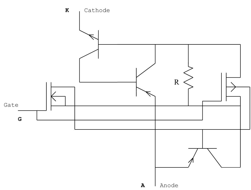 5 equivalent circuit of base resistance-controlled thyristor