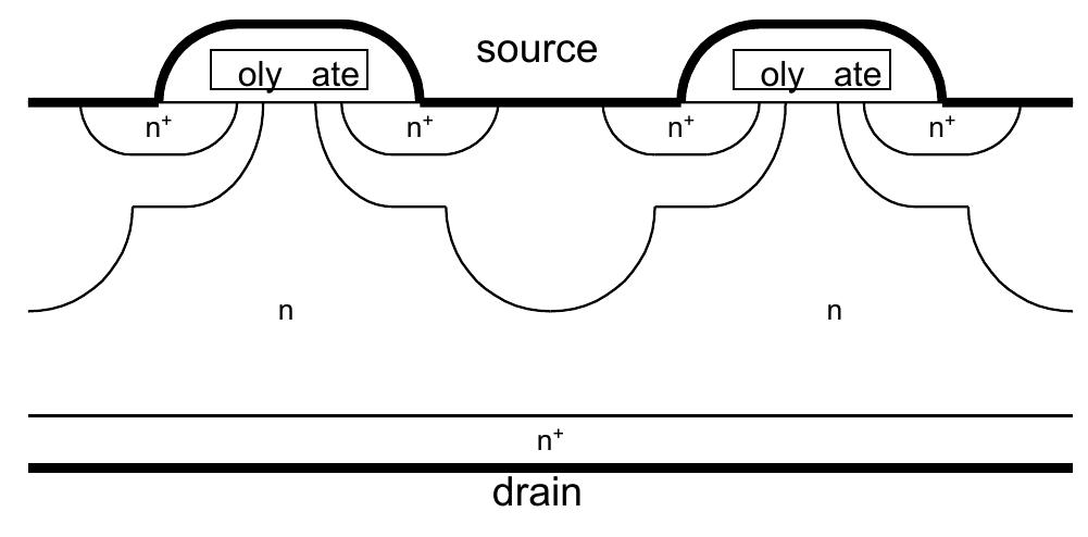 24 cross section of the dmos transistor.
