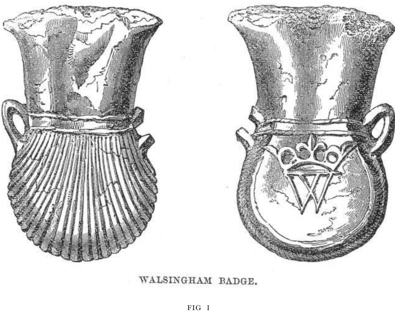 A 1gth-century engraving of a late-medieval ampulla (hart