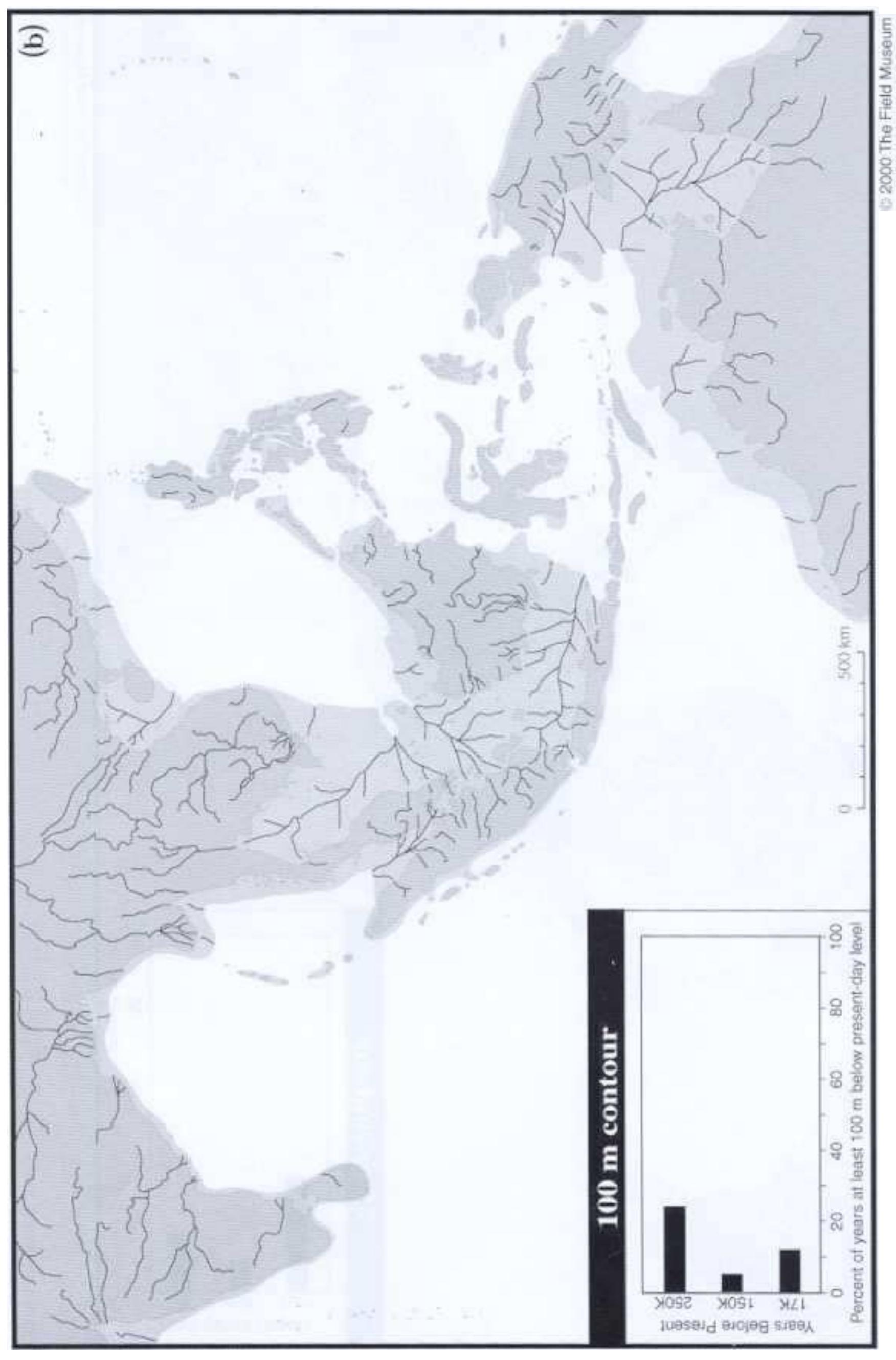 Figure 2 - Maps of Pleistocene sea levels in Southeast Asia: