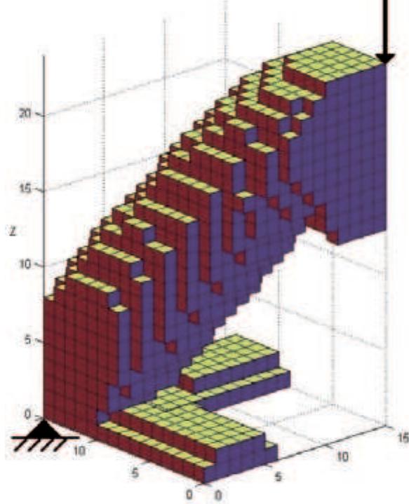 L. one quarter of an optimized sym- metrical structure with
