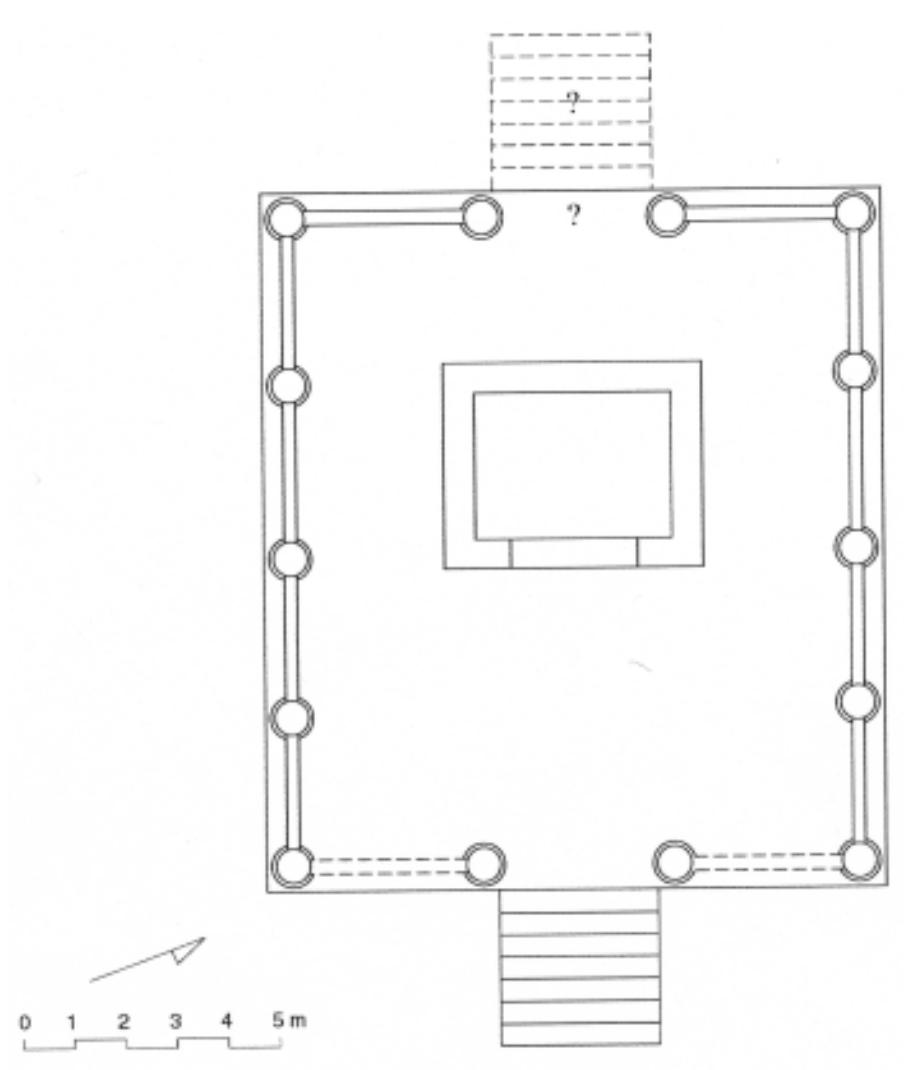 Wadi ramm. temple, reconstruction of the first phase’s