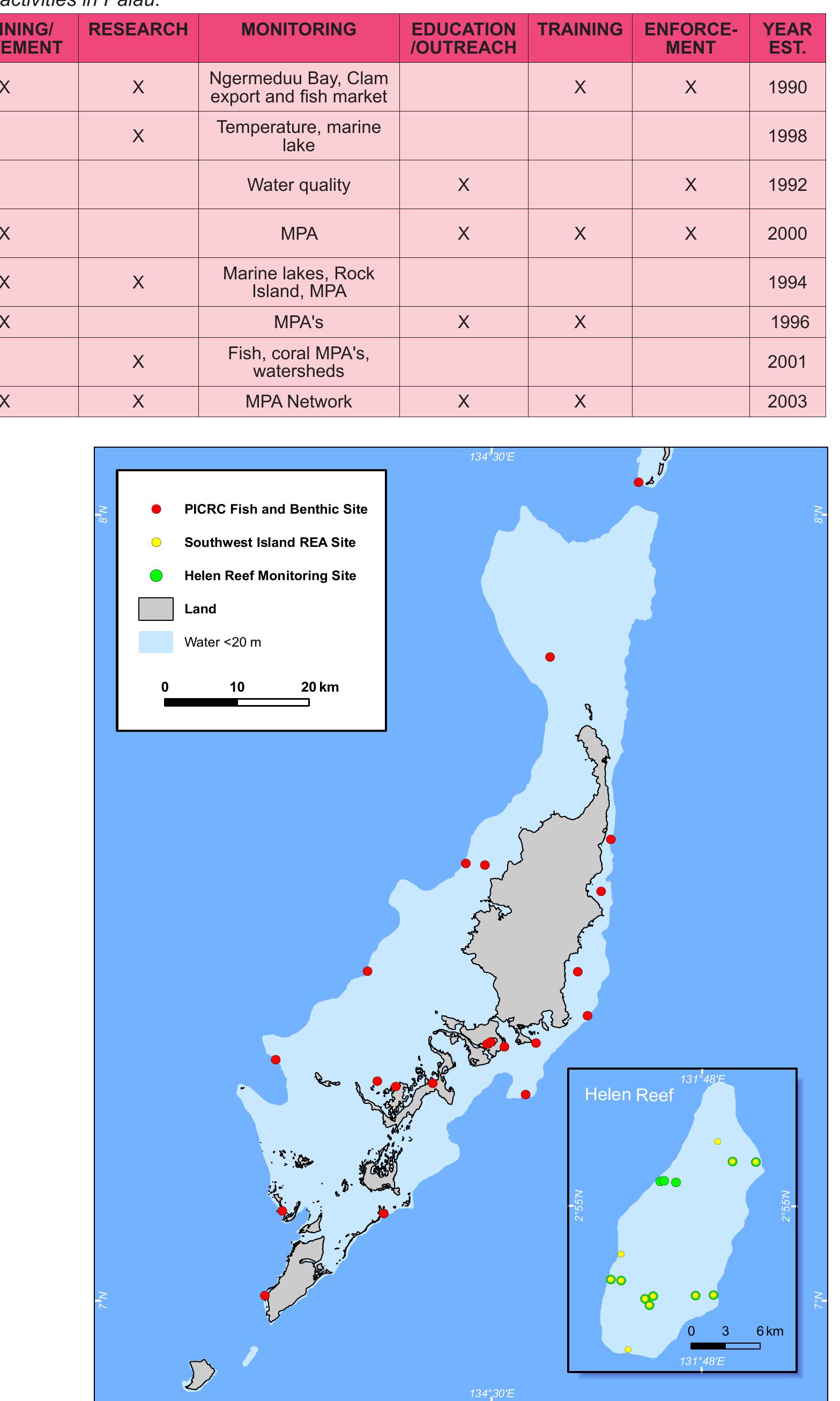 11. map of monitoring locations in palau. map: k. buja.