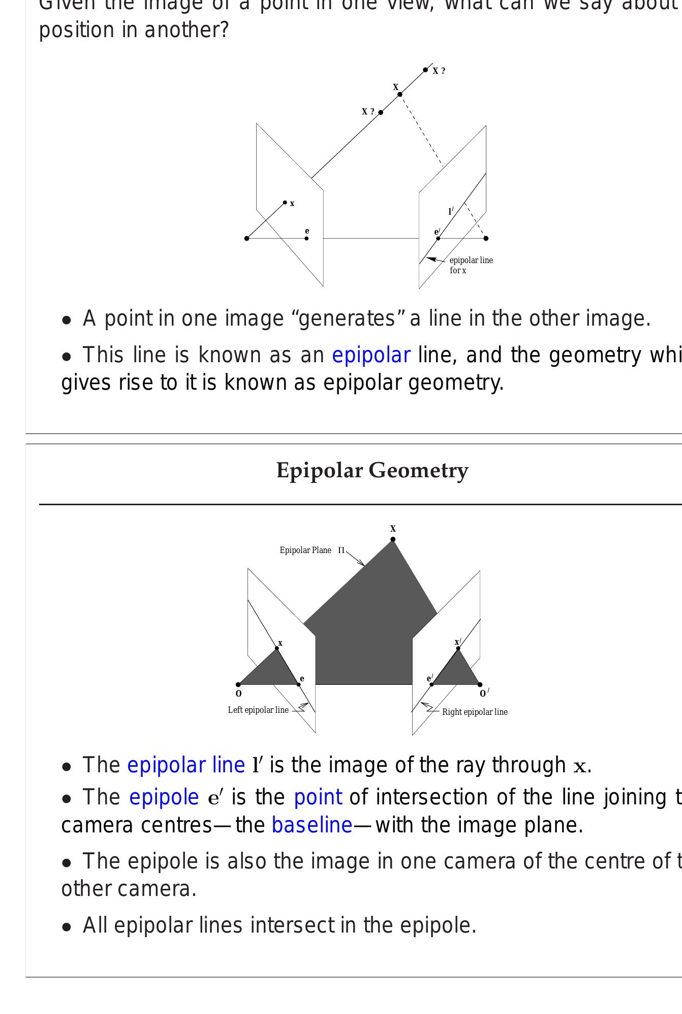 Figure 9 - Multiple view geometry in computer vision