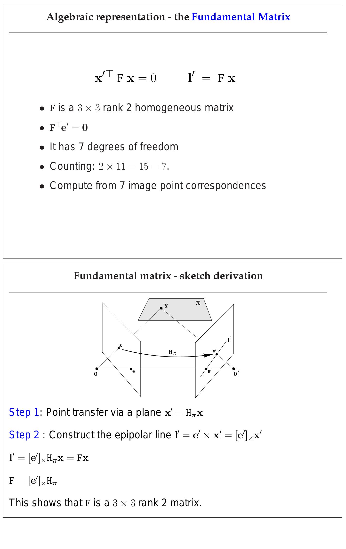 Figure 12 - Multiple view geometry in computer vision
