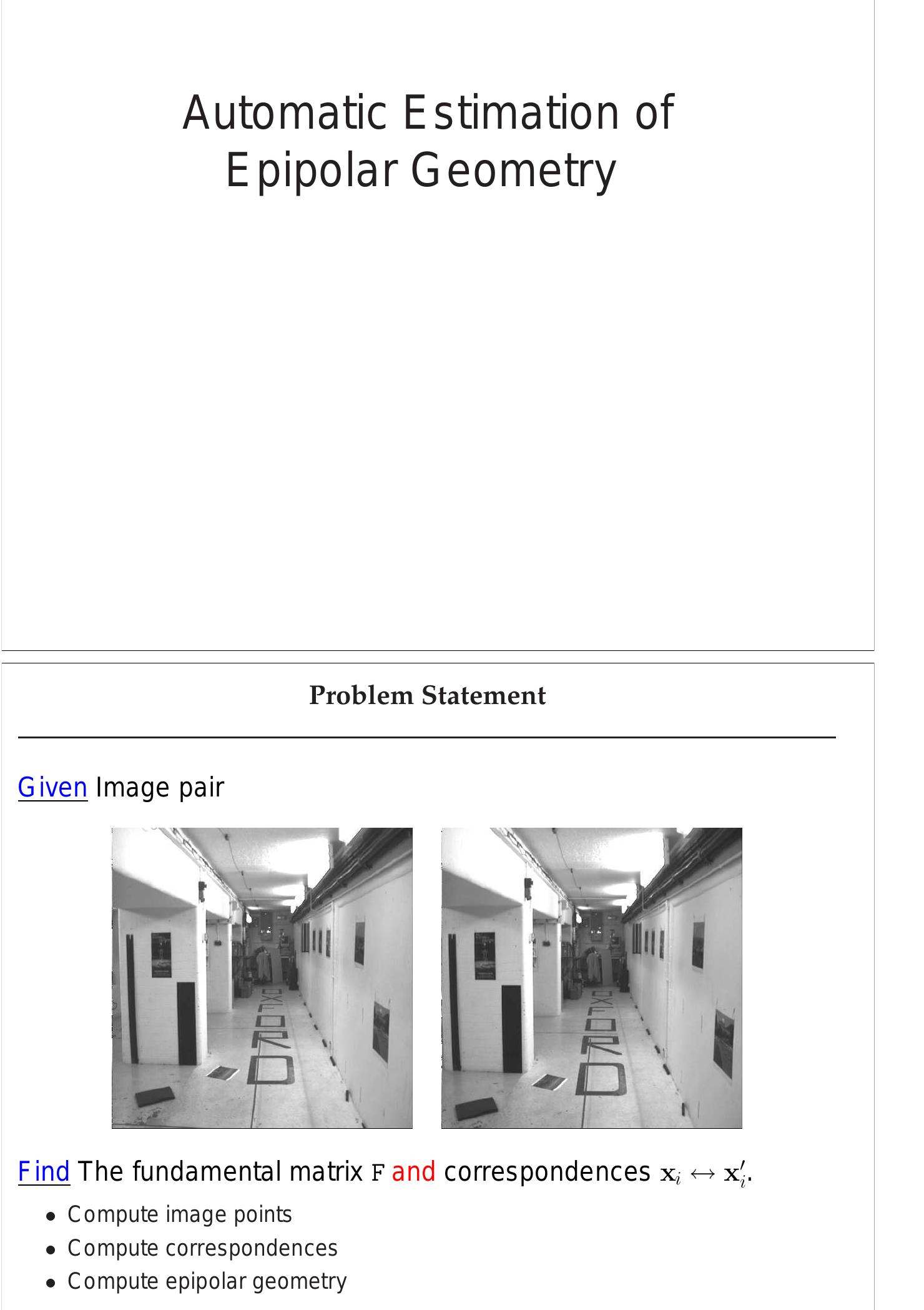 Figure 29 - Multiple view geometry in computer vision