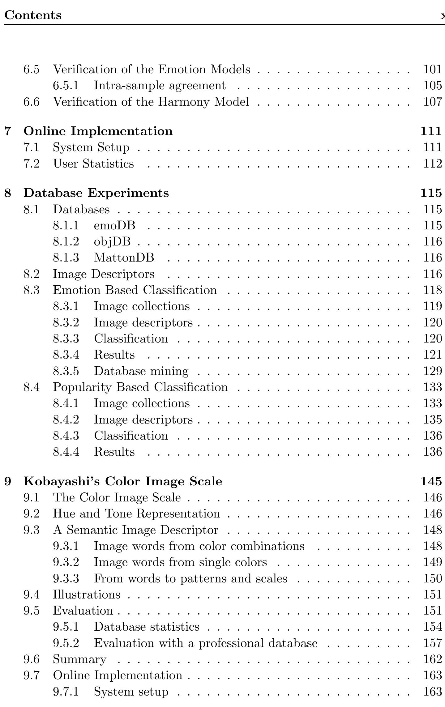Table 2 - Color Emotions in Large Scale Content Based Image