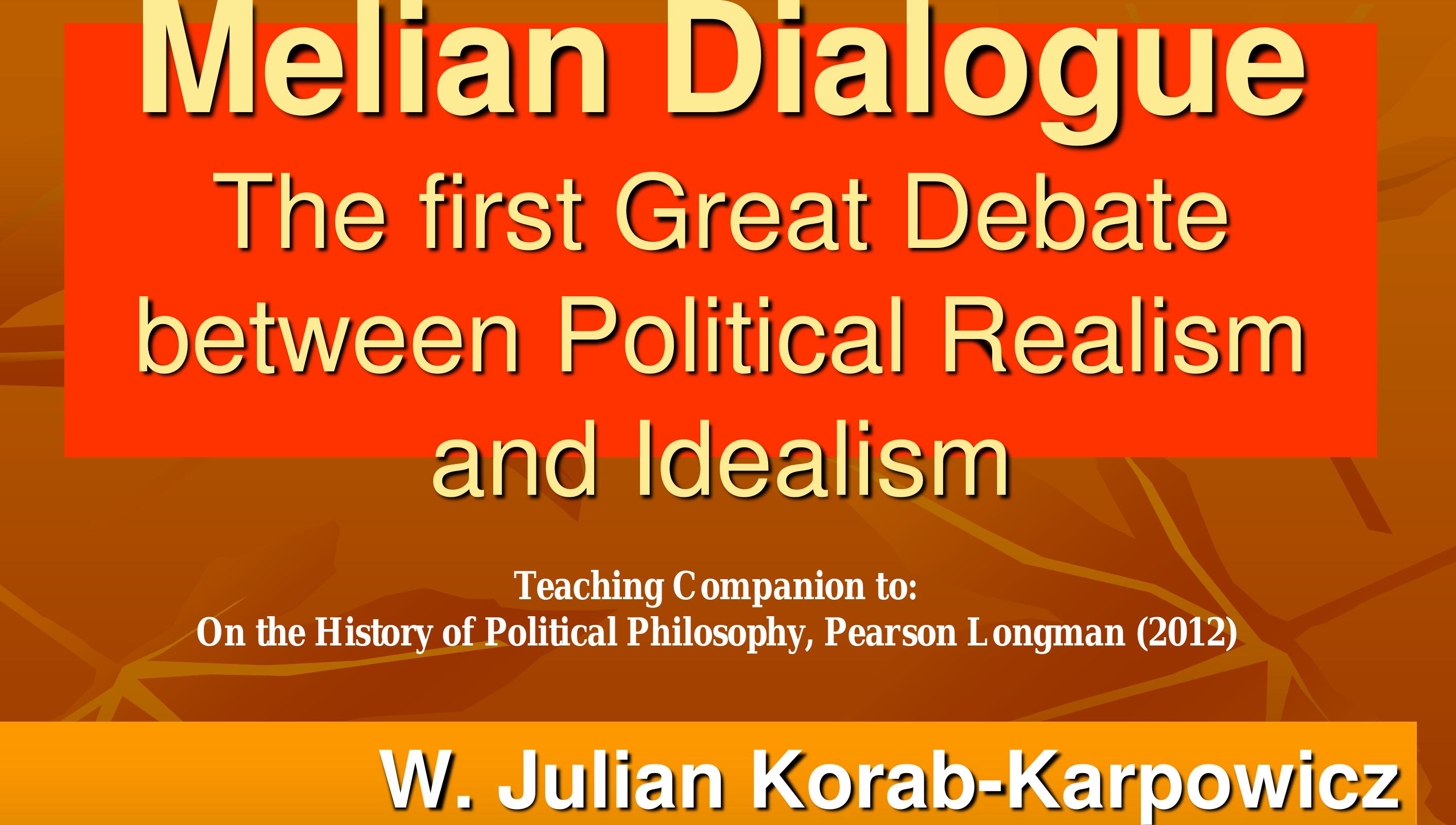 (PDF) Thucydides, Melian Dialogue