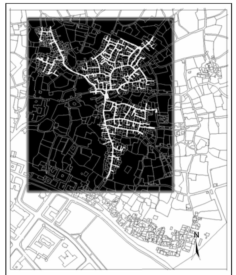 (7.34) ghadames map shows area of interest in black and