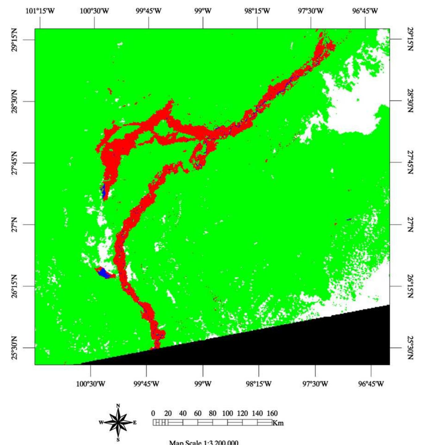 "ig. 3. color-coded flood detection map for the balochistan