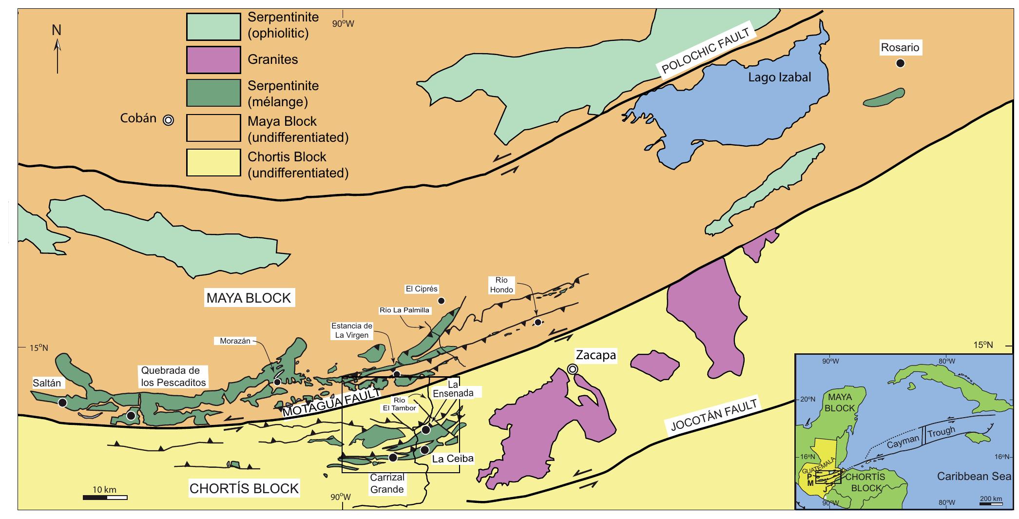 ] regional map showing the location of jadeitite occurrences