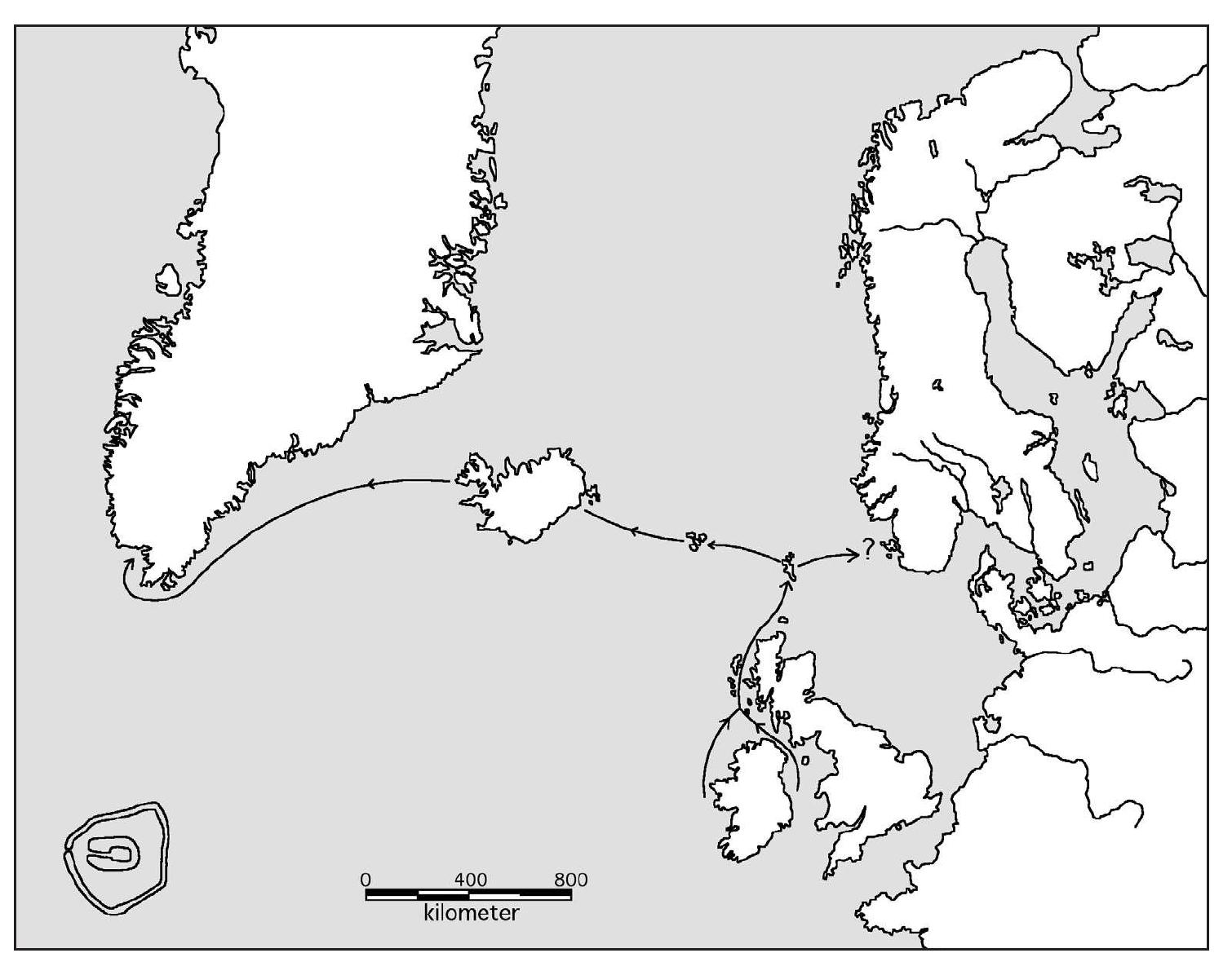 Distribution map of church sites with circular or