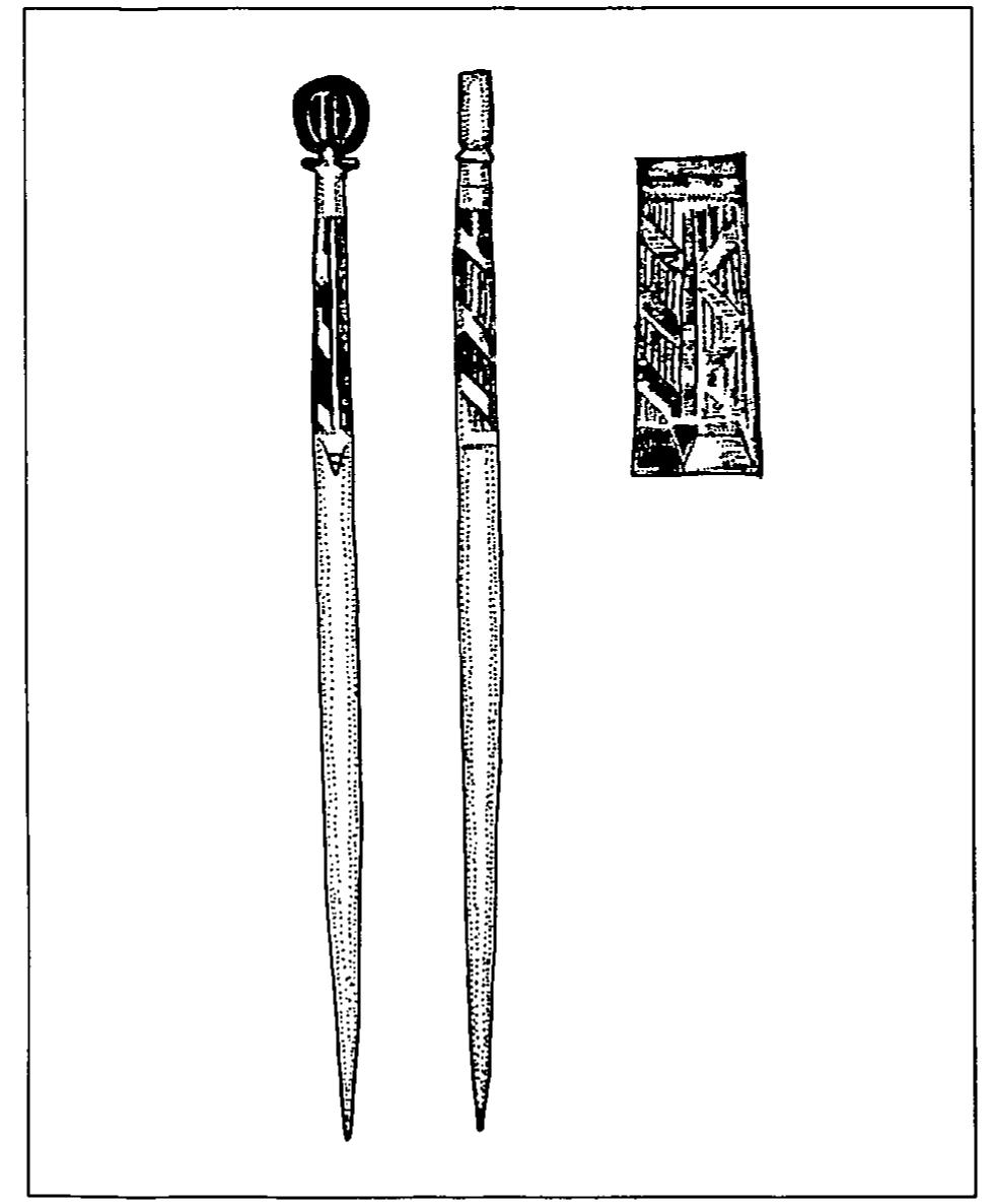 Ig. 7. disc-headed pin from beginish. scale 1:1.
