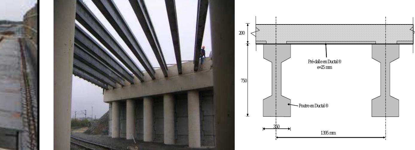 Bis - typical i shape ductal® beam supporting left in place