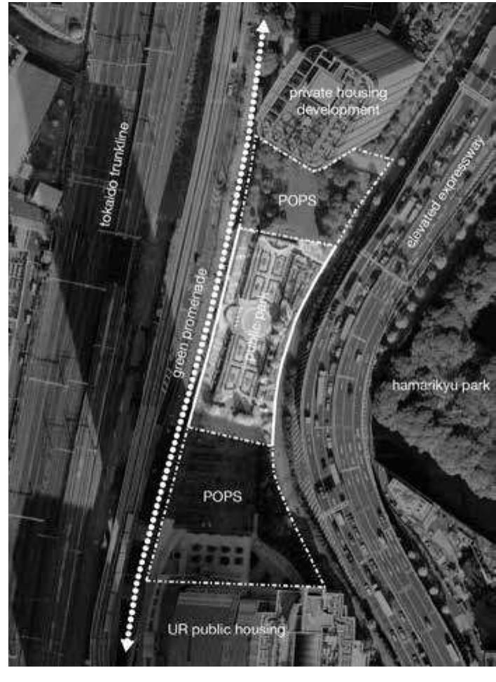 Adjacent pops complement a park and form a unified public