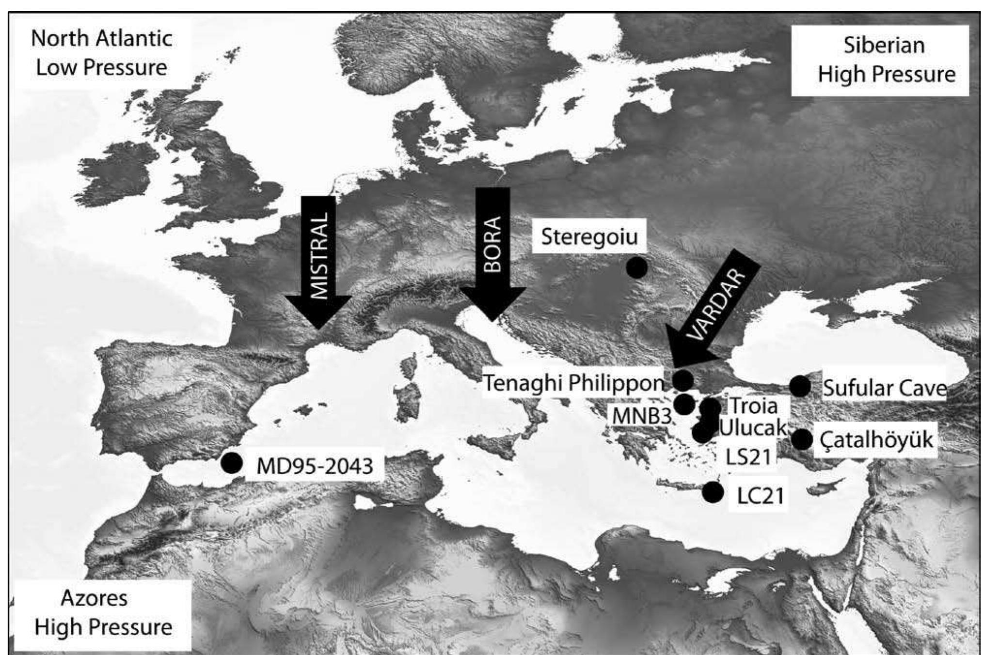 Ig. 1 map showing locations of rcc-study sites and important