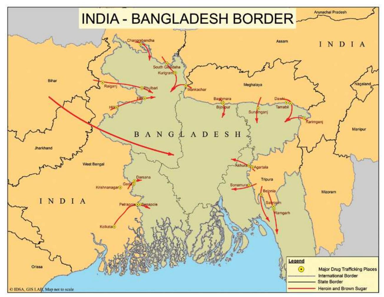 Map 5: india - bangladesh border