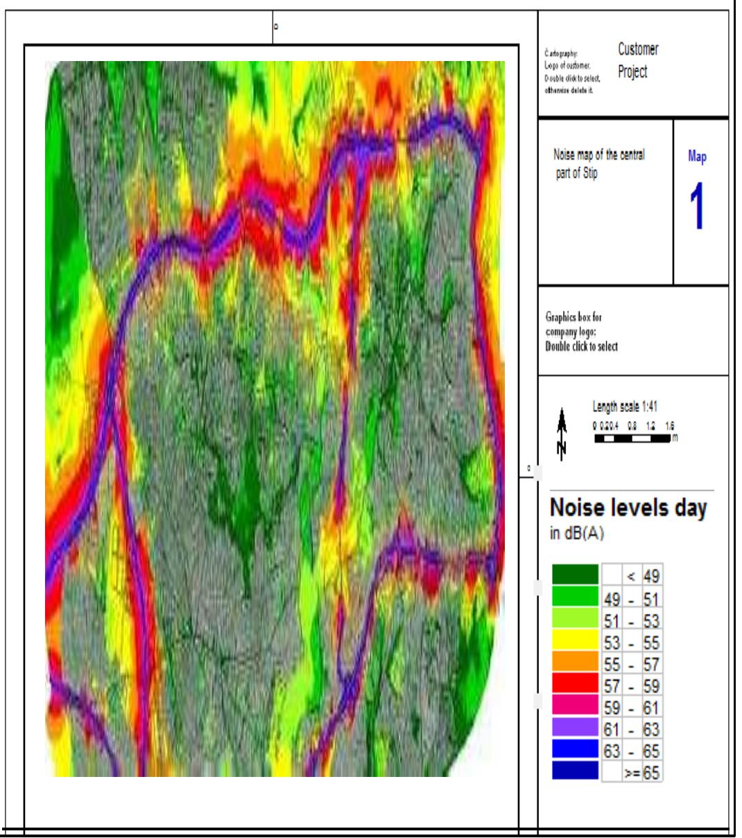 Noise map of the central part of stip