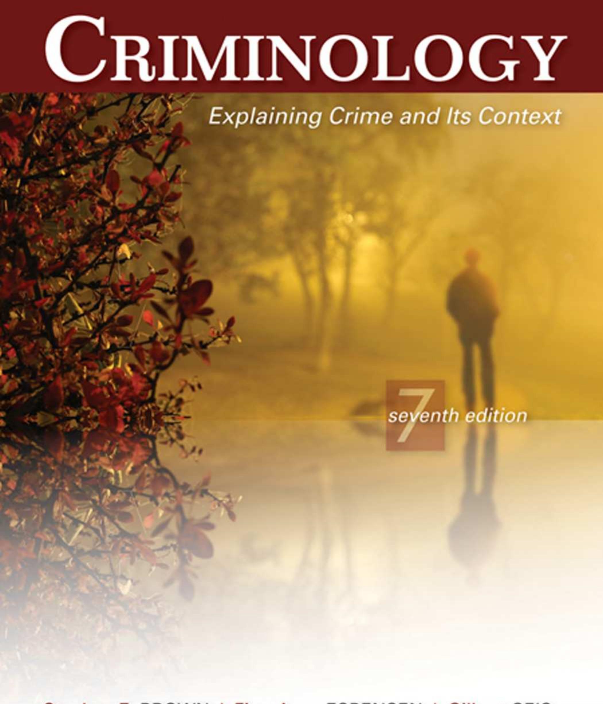 Figure 1 - Criminology: Explaining crime and its context