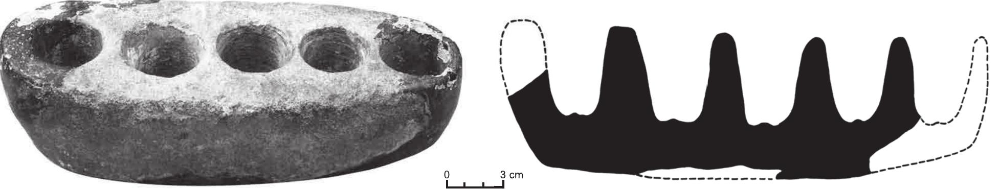 18. sandstone(?) kernos hm 2276 from the temple tomb at