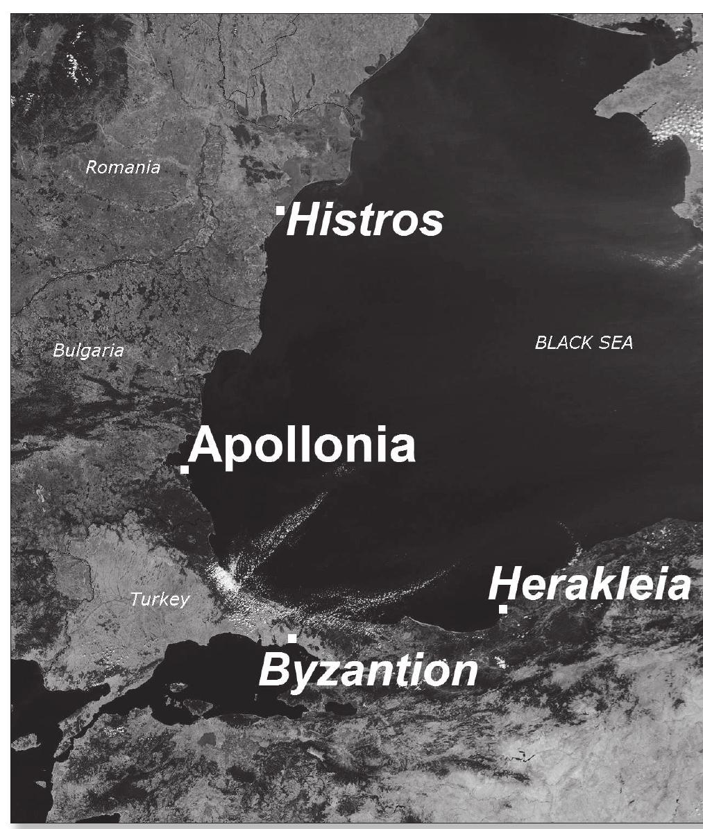 - location map of apollonia pontica (sozopol, bulgaria)