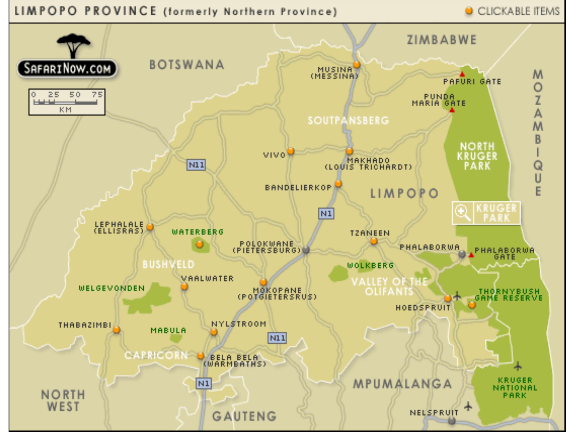 1. map of limpopo province