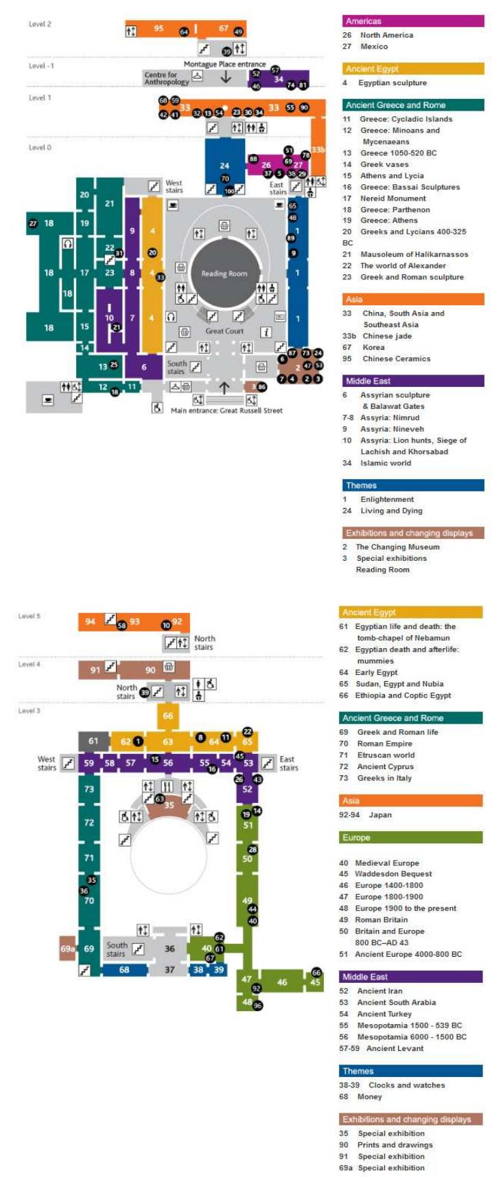 , plans showing the museum’ geographical zones chapter 3: