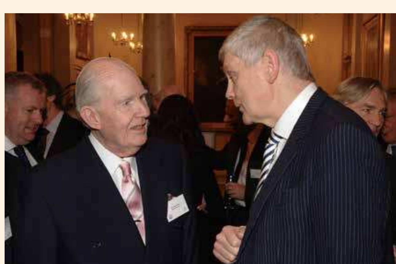 Sir george quigley with the late william poole, director of
