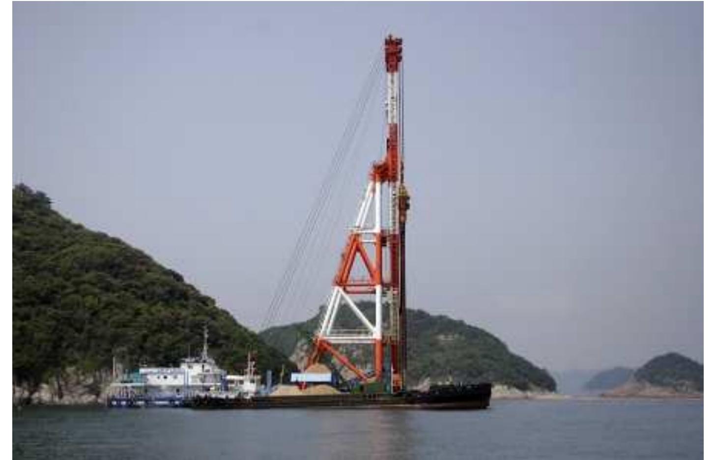 Offshore equipment for making piles up to 70 meter depth the