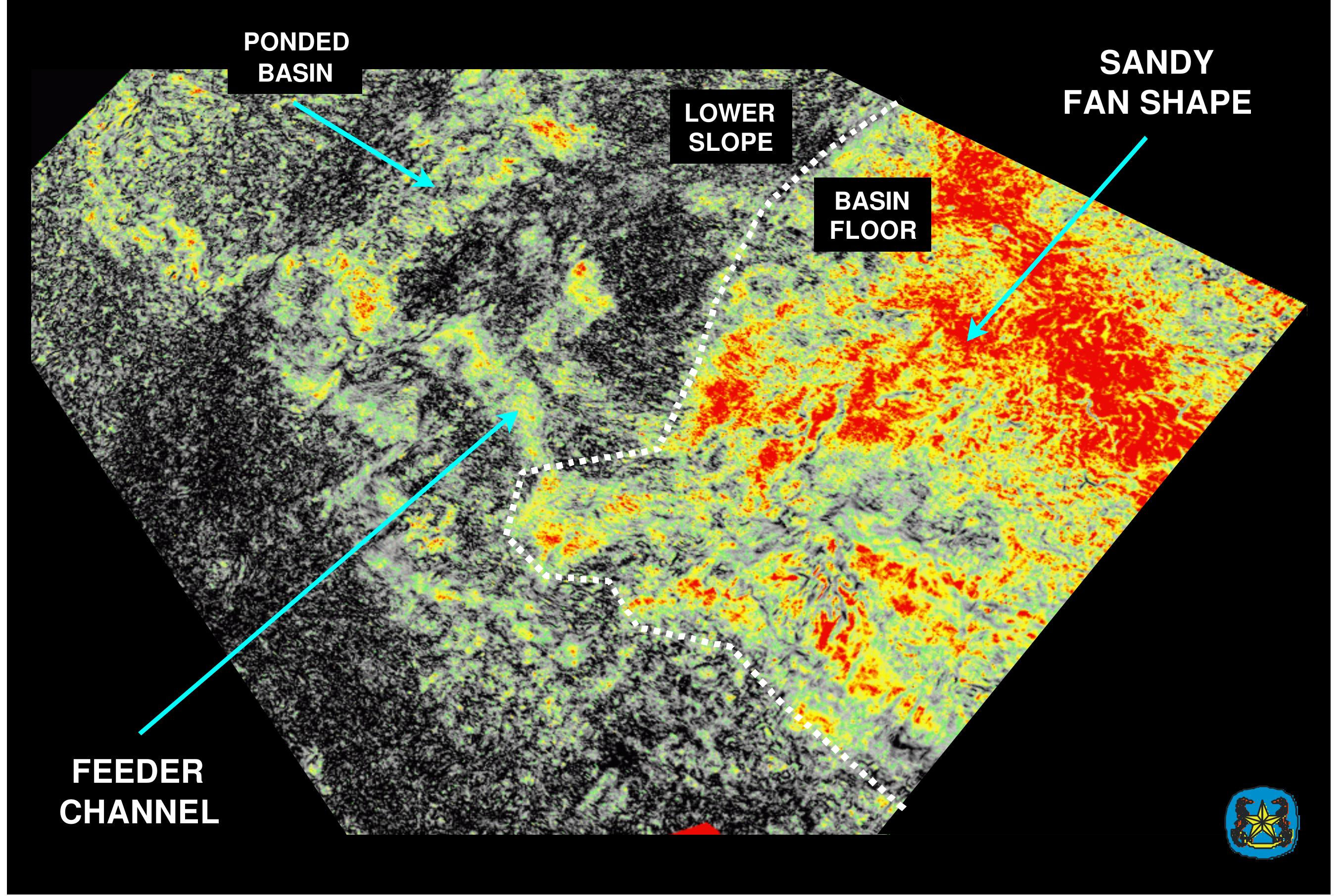 An example of deep sea stratigraphic features performed from