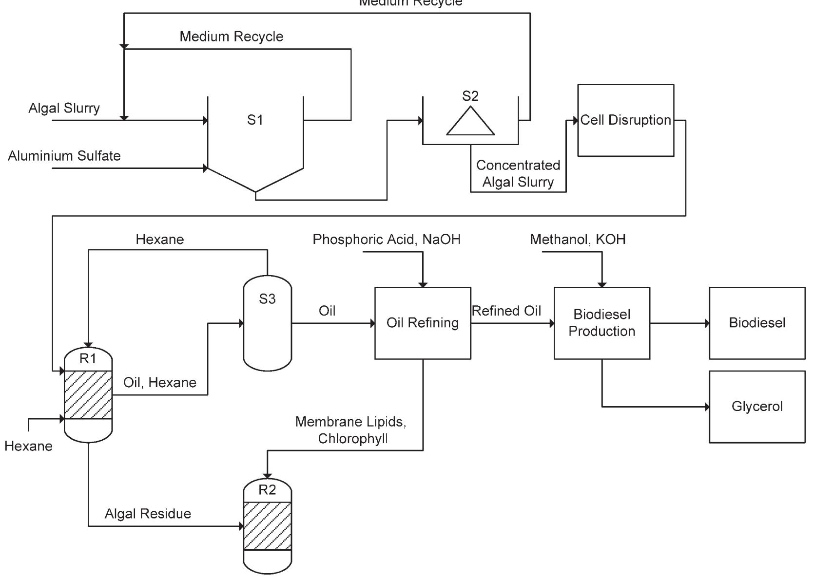 Process flow diagram showing the stages involved in the