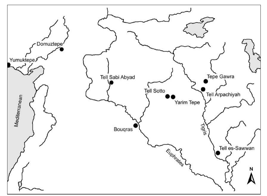map of the near east showing the sites men- tioned in the