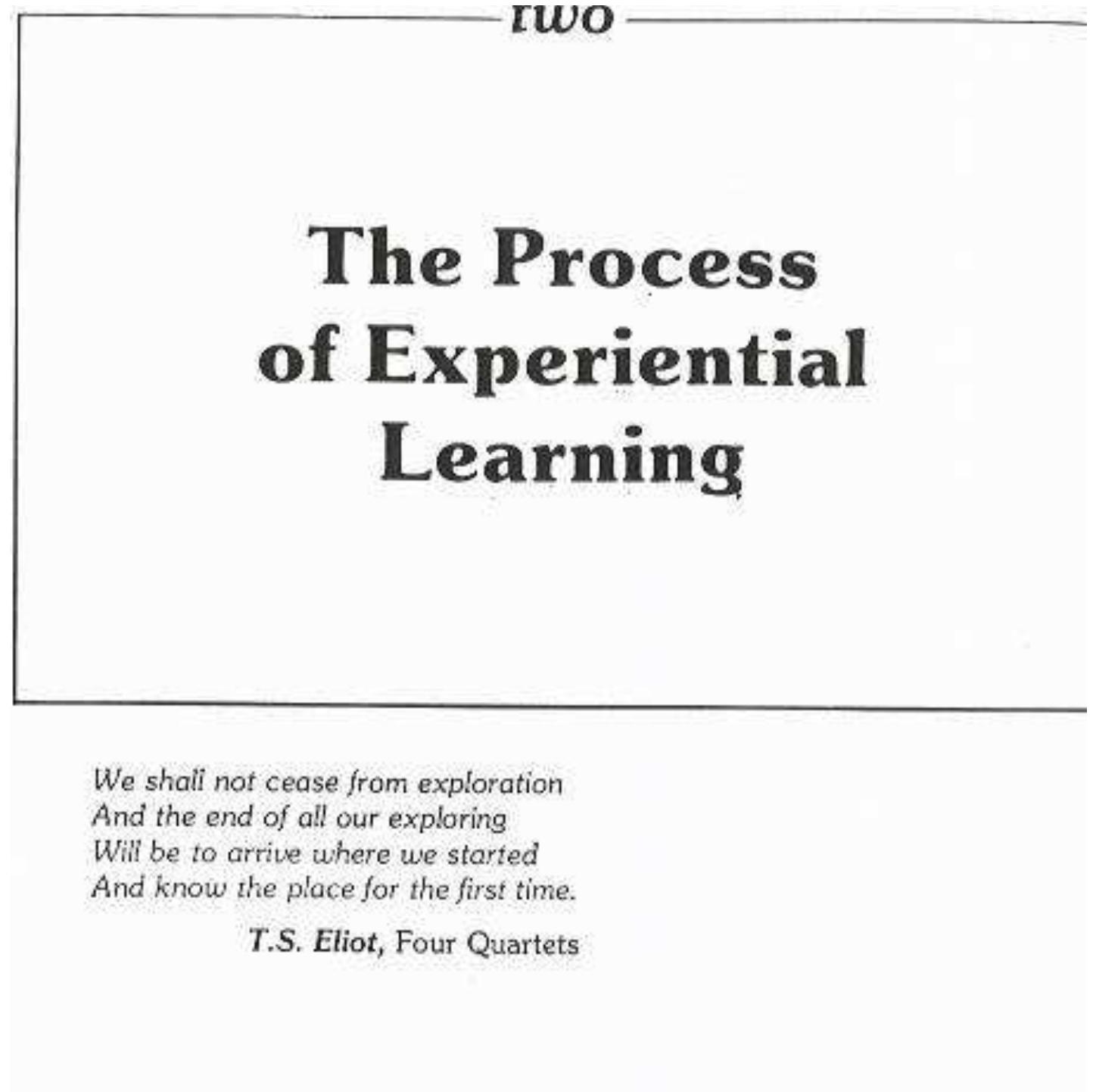 (PDF) Experiential learning: Experience as the source of learning and ...