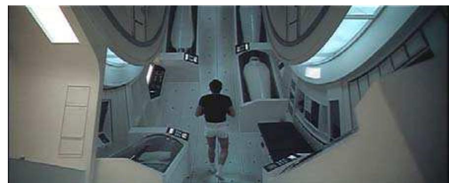 2001: a space odyssey - the turning set early film was