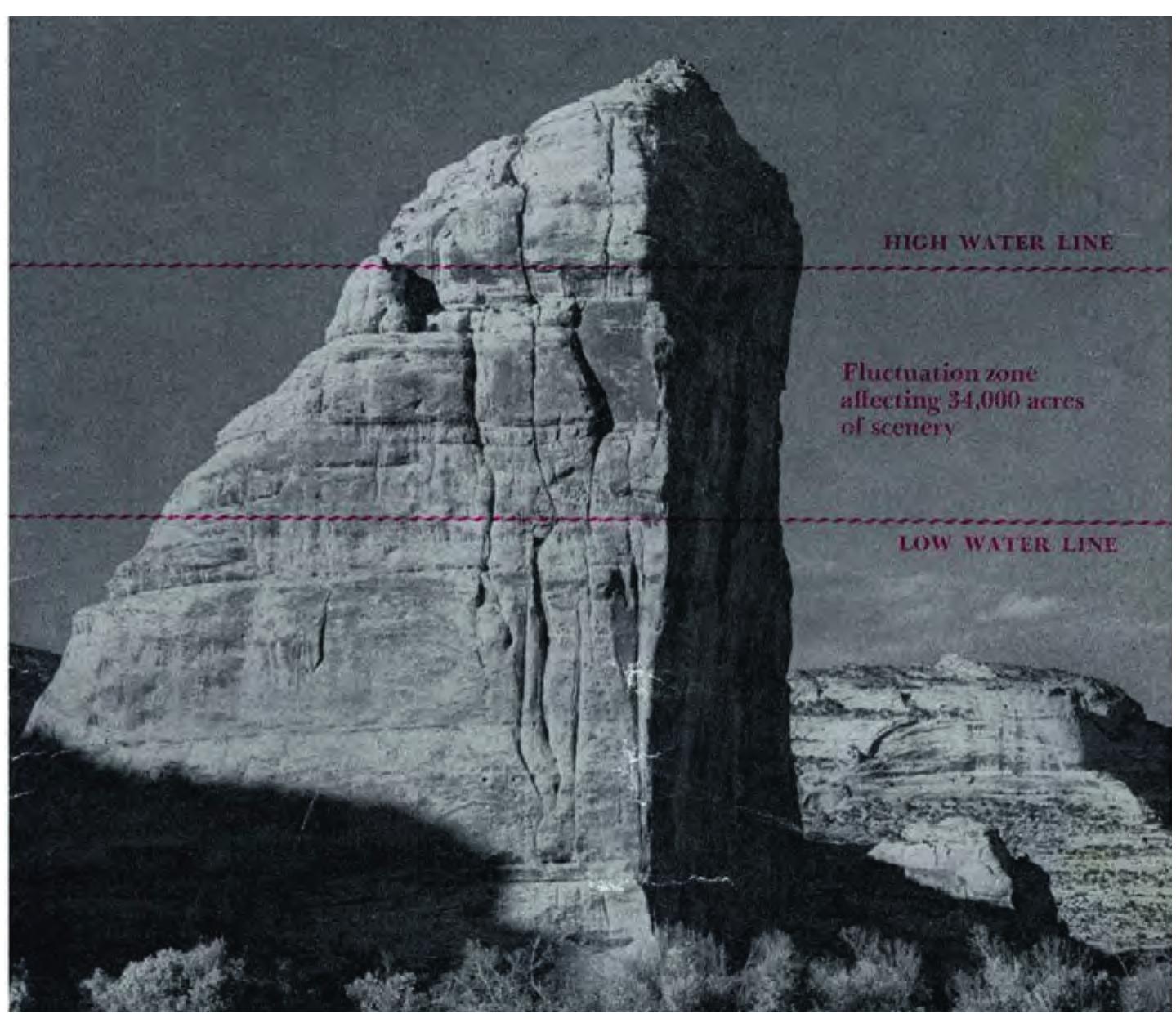 Bears a photograph of steamboat rock, rising as a colossal
