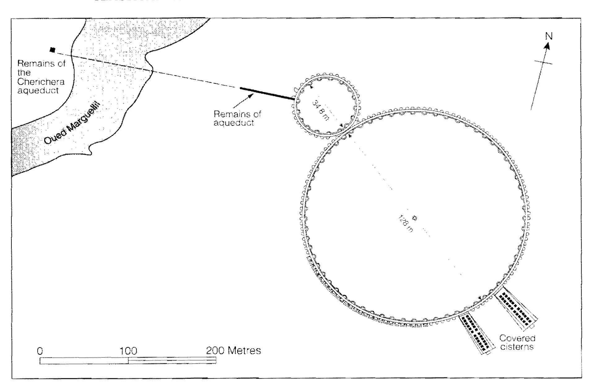 Plan of the aghlabid pools at kairouan (drawing: alison