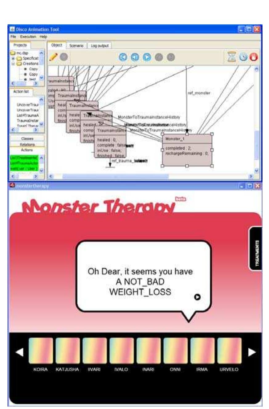 Executing the changed model of monster therapy.