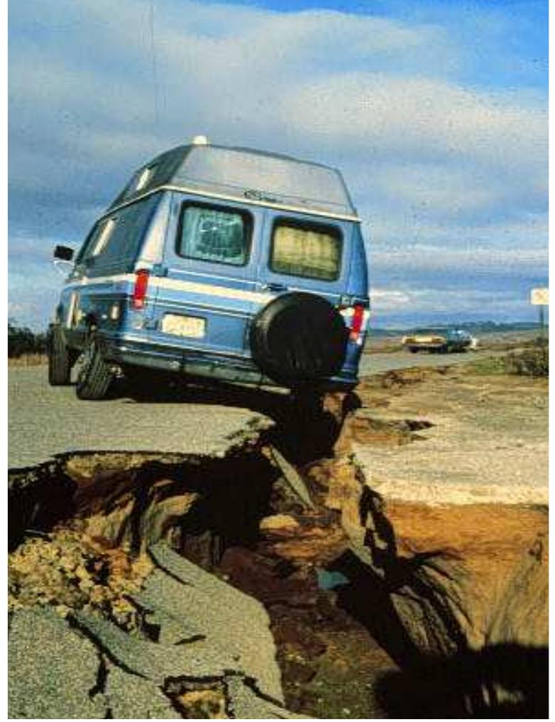 6(a) liquefaction induced road failure (courtesy: