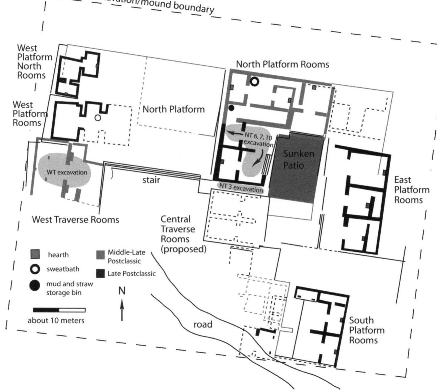 The aztec period palace at chiconautla. in this plan, block