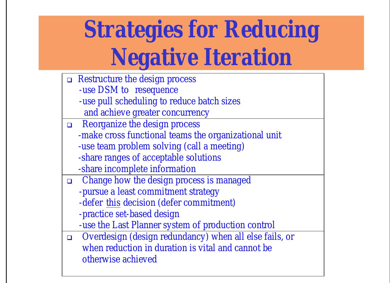 Figure 6 - Lean design: Process, tools, and techniques