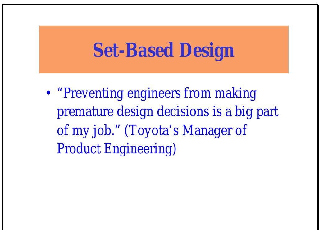 Figure 8 - Lean design: Process, tools, and techniques