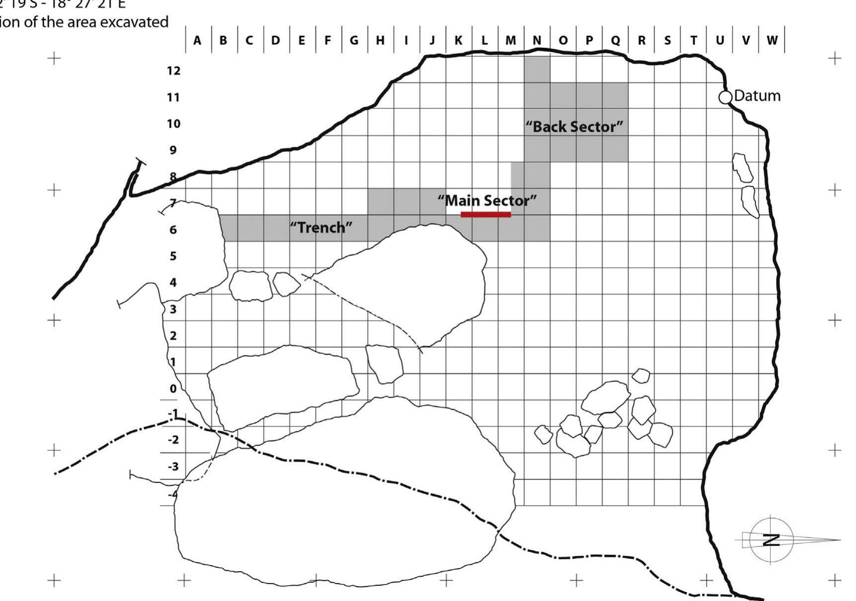 Excavation plan of drs. micromorphology samples were