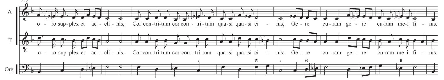 Example 5. the most typical texture of duet sections, dies