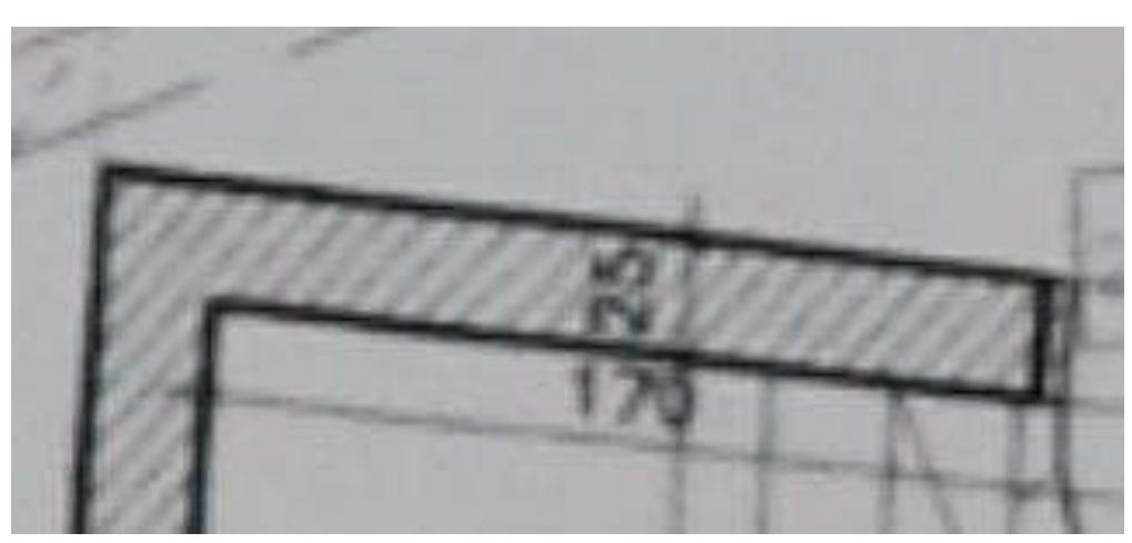 Example wall section for quantity takeoff quantities can