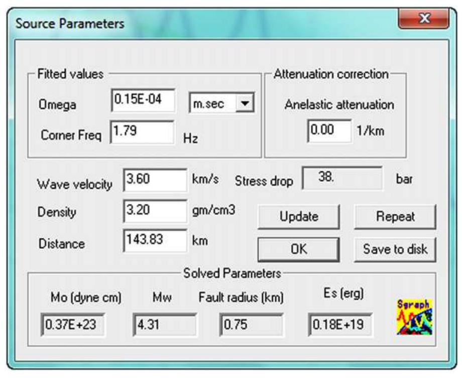 Figure 11 - SGRAPH (SeismoGRAPHer):Seismic waveform analysis