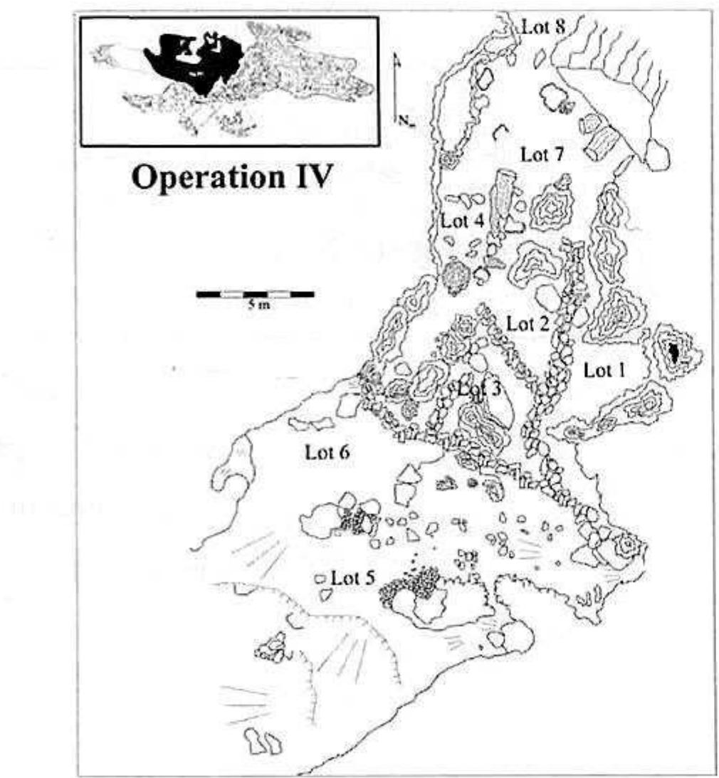 Detailed map of area in operation iv with the rectangle